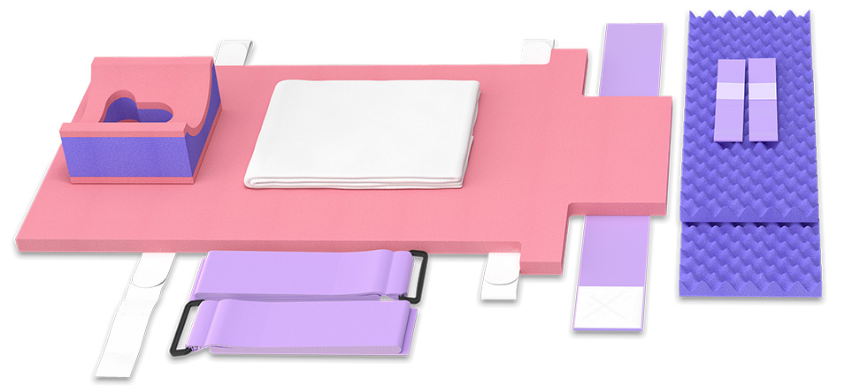 The Pink Hip Kit - Postless Hip Positioning System by Xodus Medical